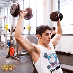 Swolelax Cute Anime Workout Tank Top Gym Lovers Funny Fitness Quote ...