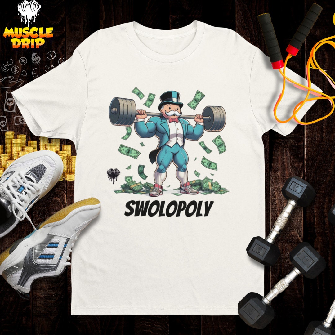 Parody, Cute Monopoly Gym Hoodie, Funny Fitness Quote, Muscle, Workout ...