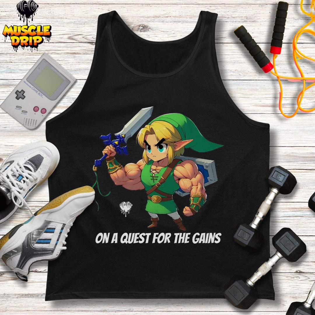 Parody, Cute Anime Gym Tank Top, Funny Fitness Lover, Video Game ...
