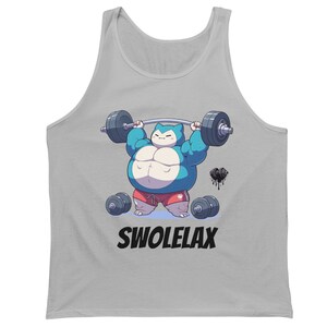 Swolelax Cute Anime Workout Tank Top Gym Lovers Funny Fitness Quote ...