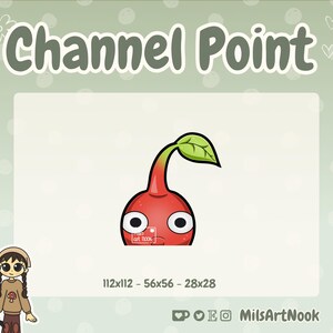 Red Pikmin | Cute Pikmin Channel Point Emote Premade for Twitch and ...