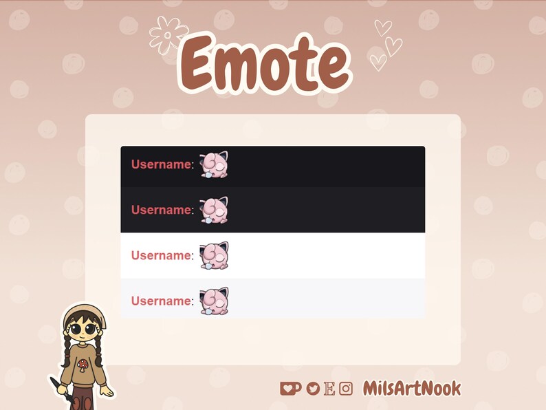 Jigglypuff Sleepy Cute Pokemon Emote Premade for Twitch and Discord ...