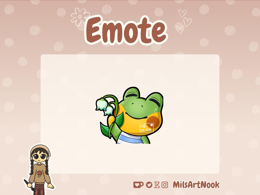 Henry Flower | Cute Animal Crossing Emote Premade for Twitch and ...