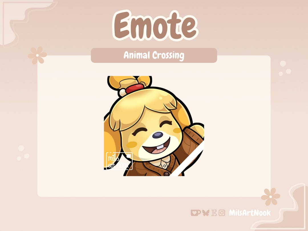 Isabelle Wave | Emote pré-configurado de Animal Crossing para Twitch e ...