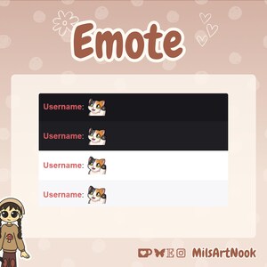 Calico Cat Wave | Cute Cat Emote Premade for Twitch and Discord ...