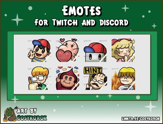 Earthbound Emote Set Premade for Twitch and Discord Digital | Etsy