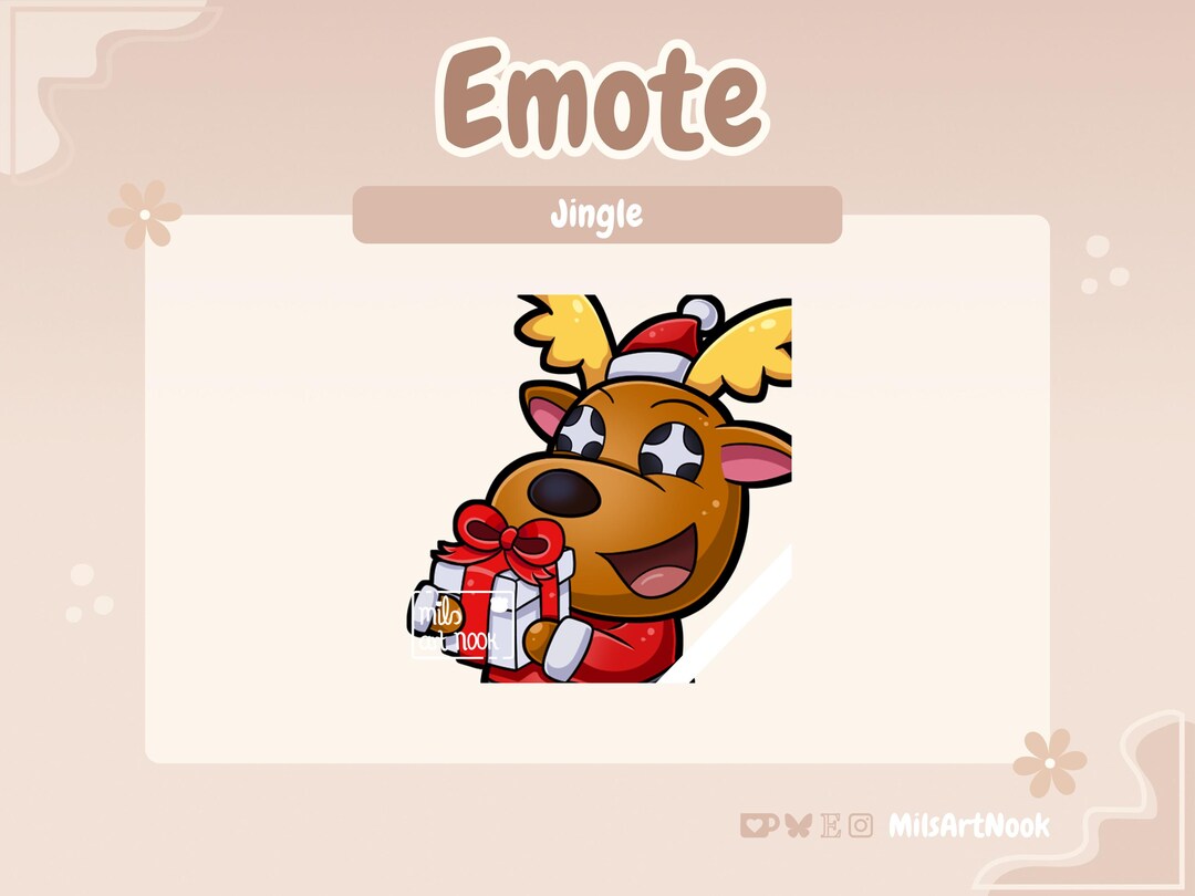 Jingle Present | Emote Animal Crossing pré-criado para Twitch e Discord ...