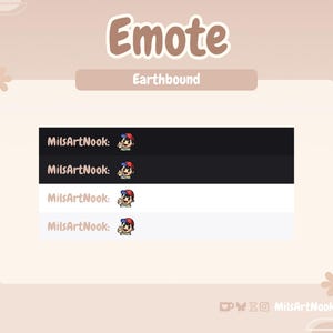 Ness Peace | Earthbound Emote Premade for Twitch and Discord | Cute ...