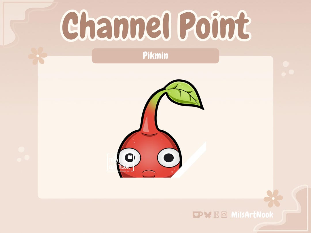 Red Pikmin | Cute Channel Point Emote Premade for Twitch and Discord ...