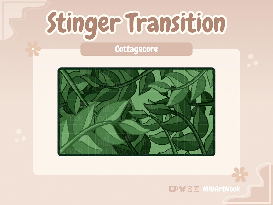 Cottagecore Stream Package | Overlays, Panels, Alerts, Channel Point ...