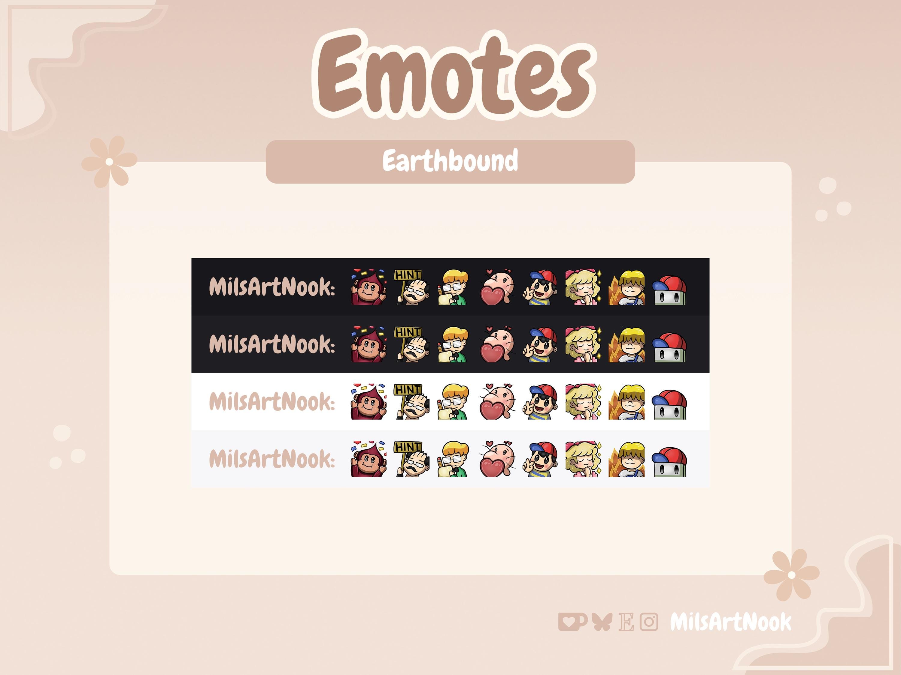 Earthbound Emote Set Premade for Twitch and Discord - Digital Download ...