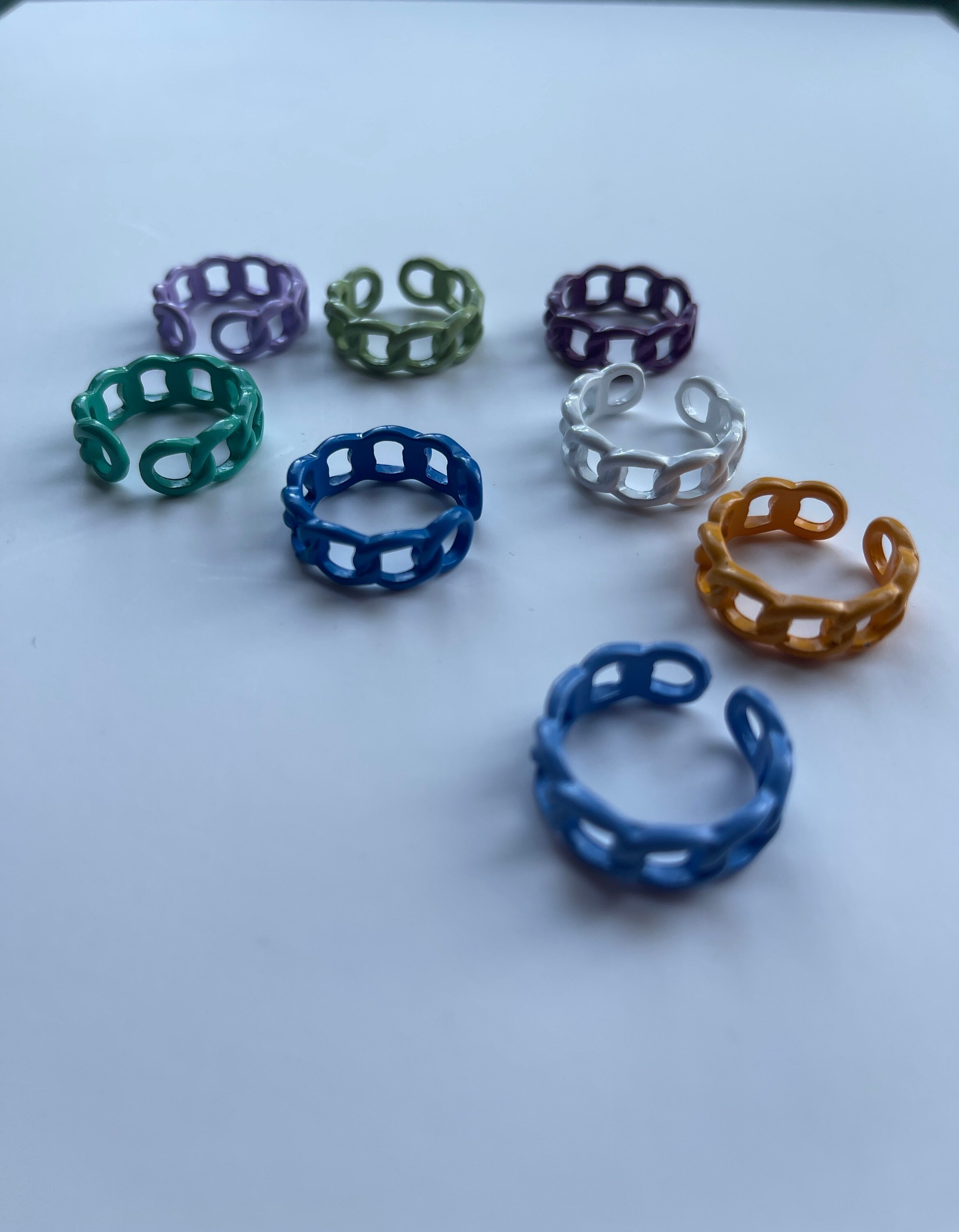 Adjustable chain link rings | Etsy