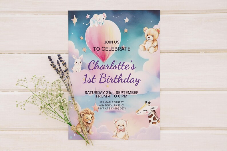 Editable Kids Birthday Party Invitation Template | Fun and Colorful ...