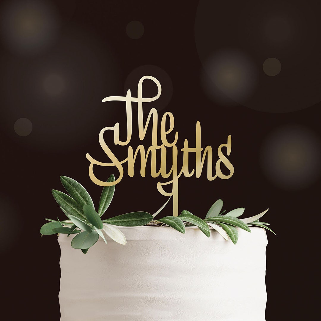 Personalised Wedding Cake Topper Mirror Wedding Cake Topper Acrylic ...