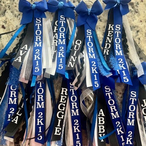 Cheer Team Ribbon Zipper Pull Name Tags, Cheer Bag Tag - Etsy