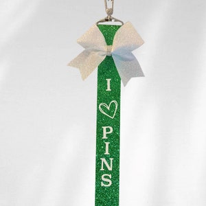 Pin Me Ribbon, Personalized Cheer Keychain, Multiple Color Options ...