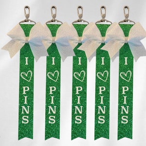 Pin Me Ribbon, Personalized Cheer Keychain, Multiple Color Options ...