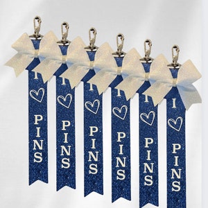 Pin Me Ribbon, Personalized Cheer Keychain, Multiple Color Options ...