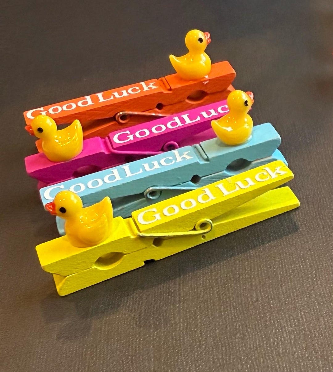 Lucky Duck Cheer Pins: Hand-painted Clothespins - Set of 10 - Etsy
