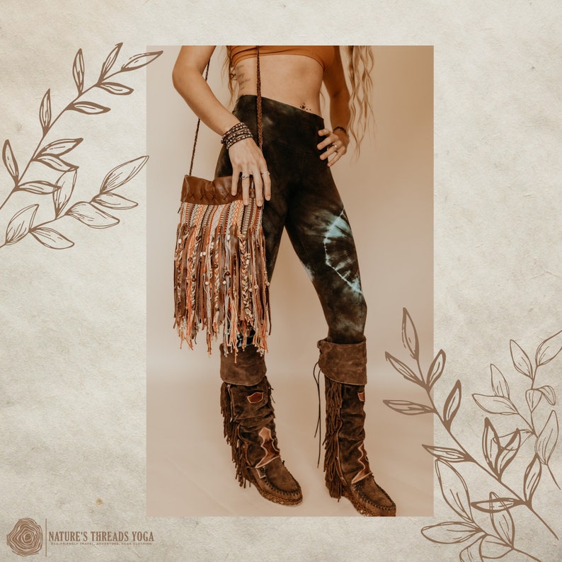 Gypsy Crossbody Bag-handmade Leather Fringe Bag Handwoven Crossbody ...