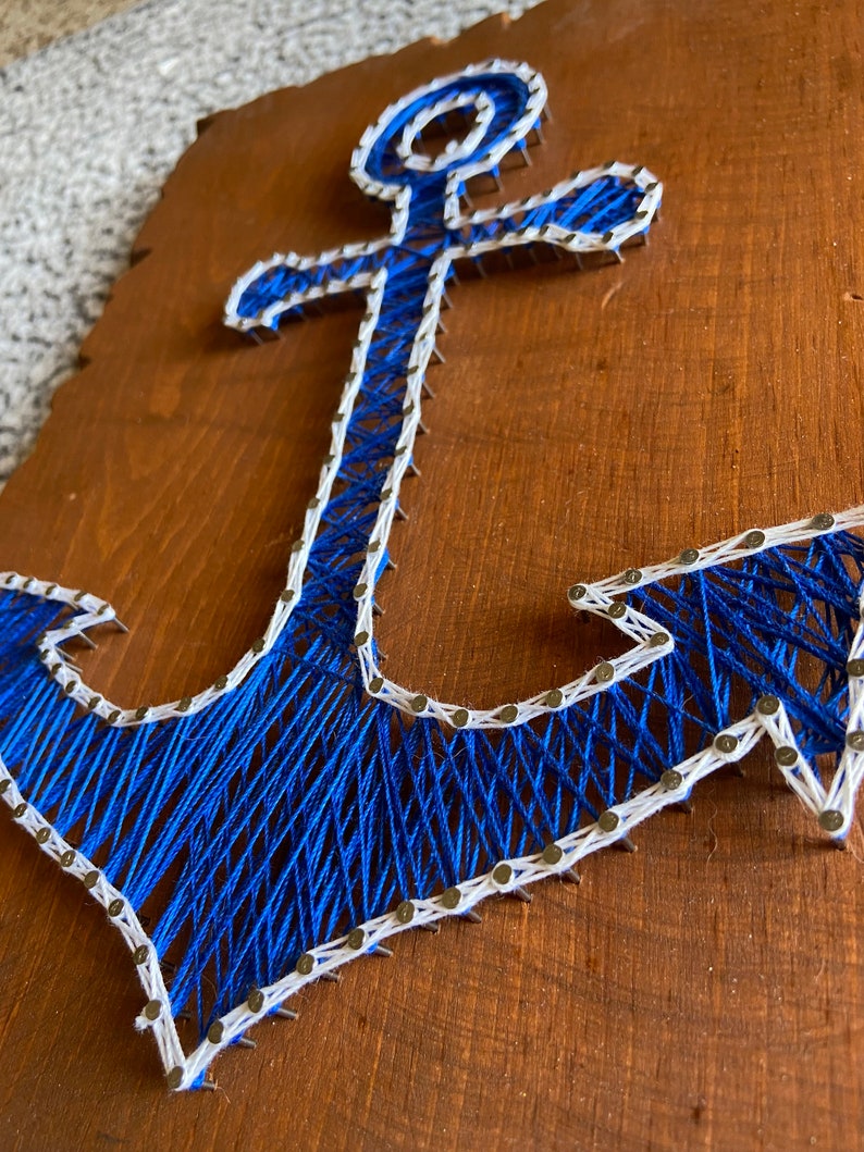 Nautical Anchor String Art - Etsy