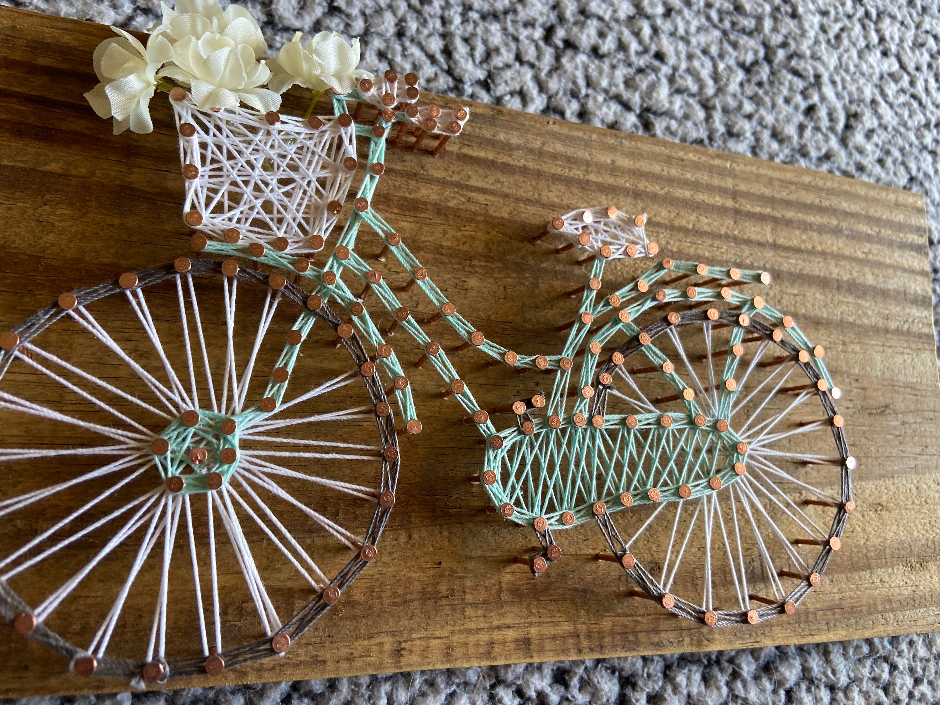 Rustic Bicycle String Art - Etsy