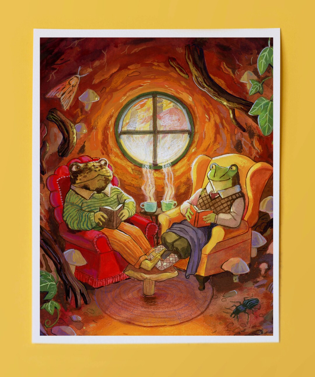 Frog and Toad Cozy at Home | Fine Art Print - Etsy