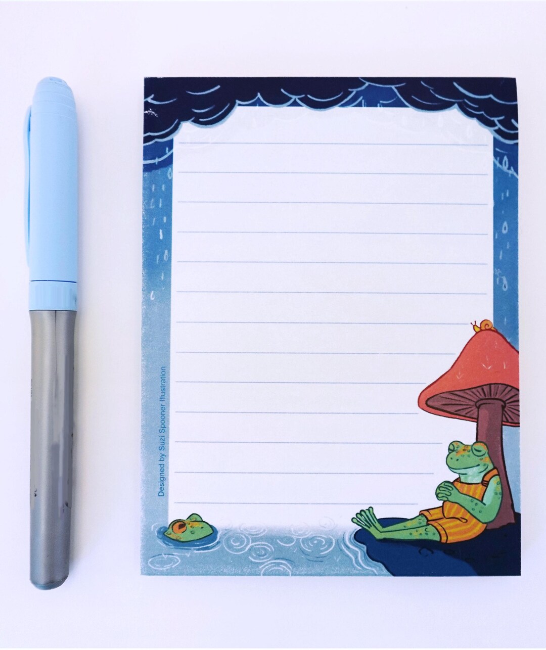 Rainy Day Frog | Note Pad - Etsy
