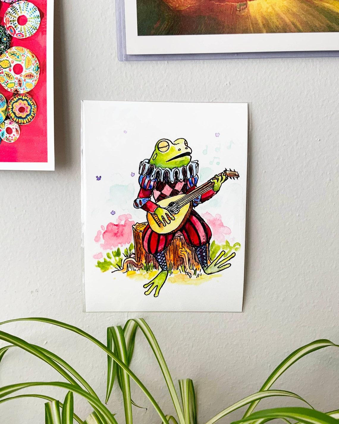 Frog Bard Art Print - Etsy
