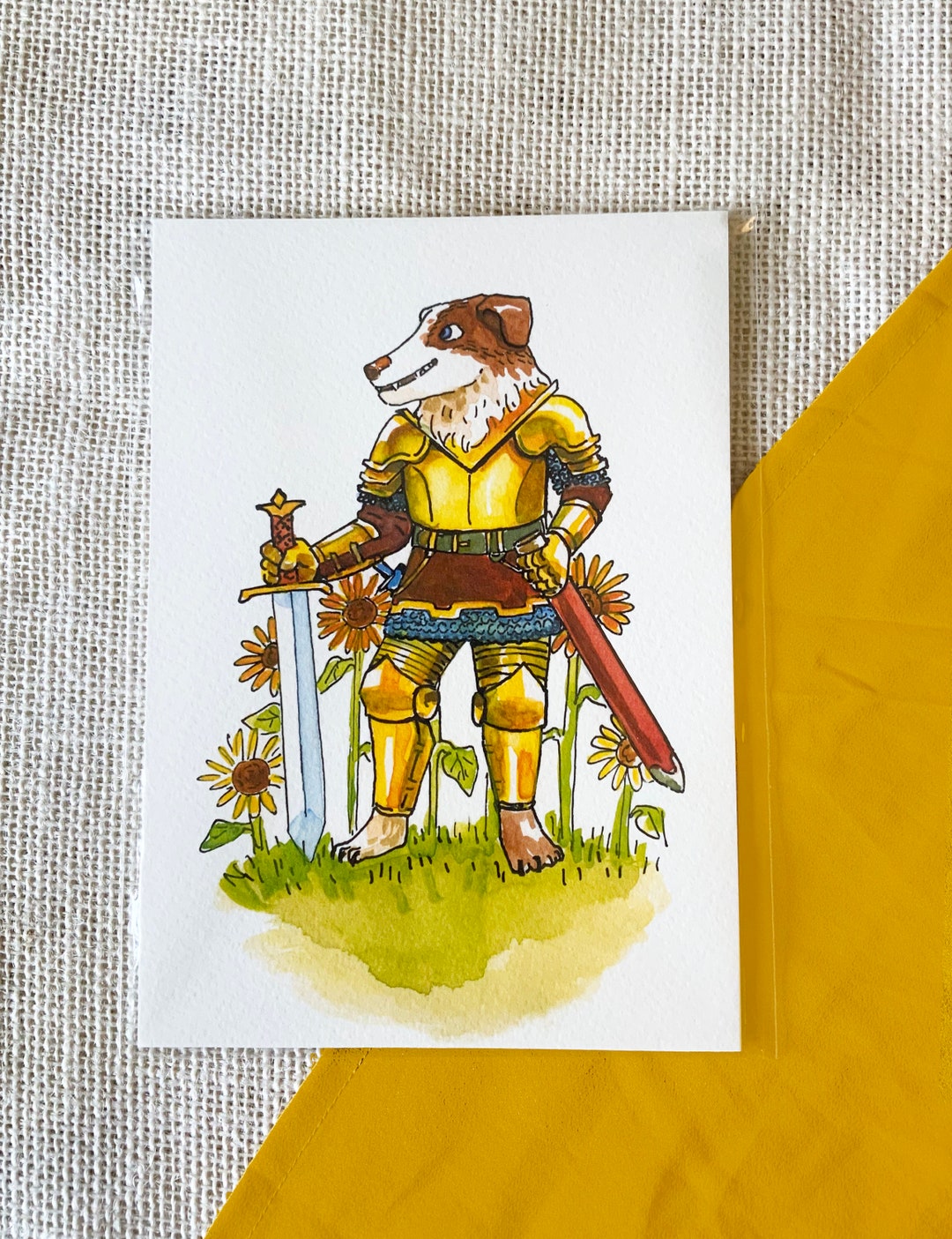Dog Knight | Art Print - Etsy