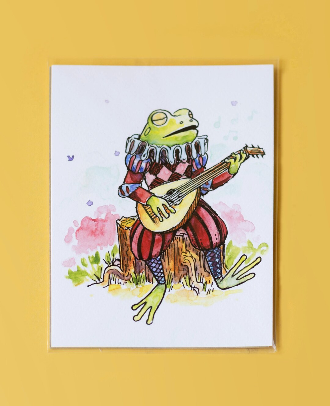 Frog Bard Art Print - Etsy