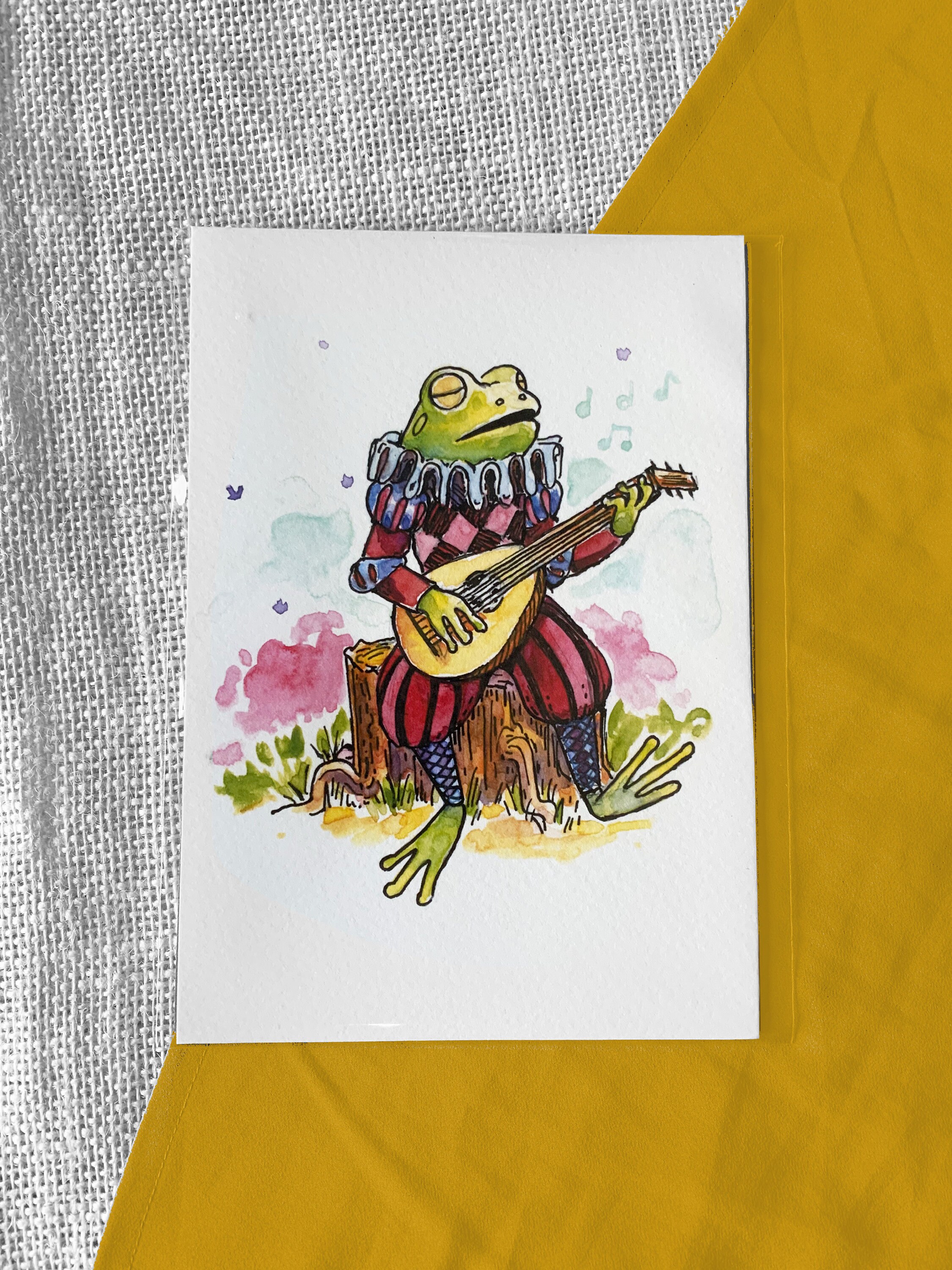 Frog Bard | Art Print - Etsy