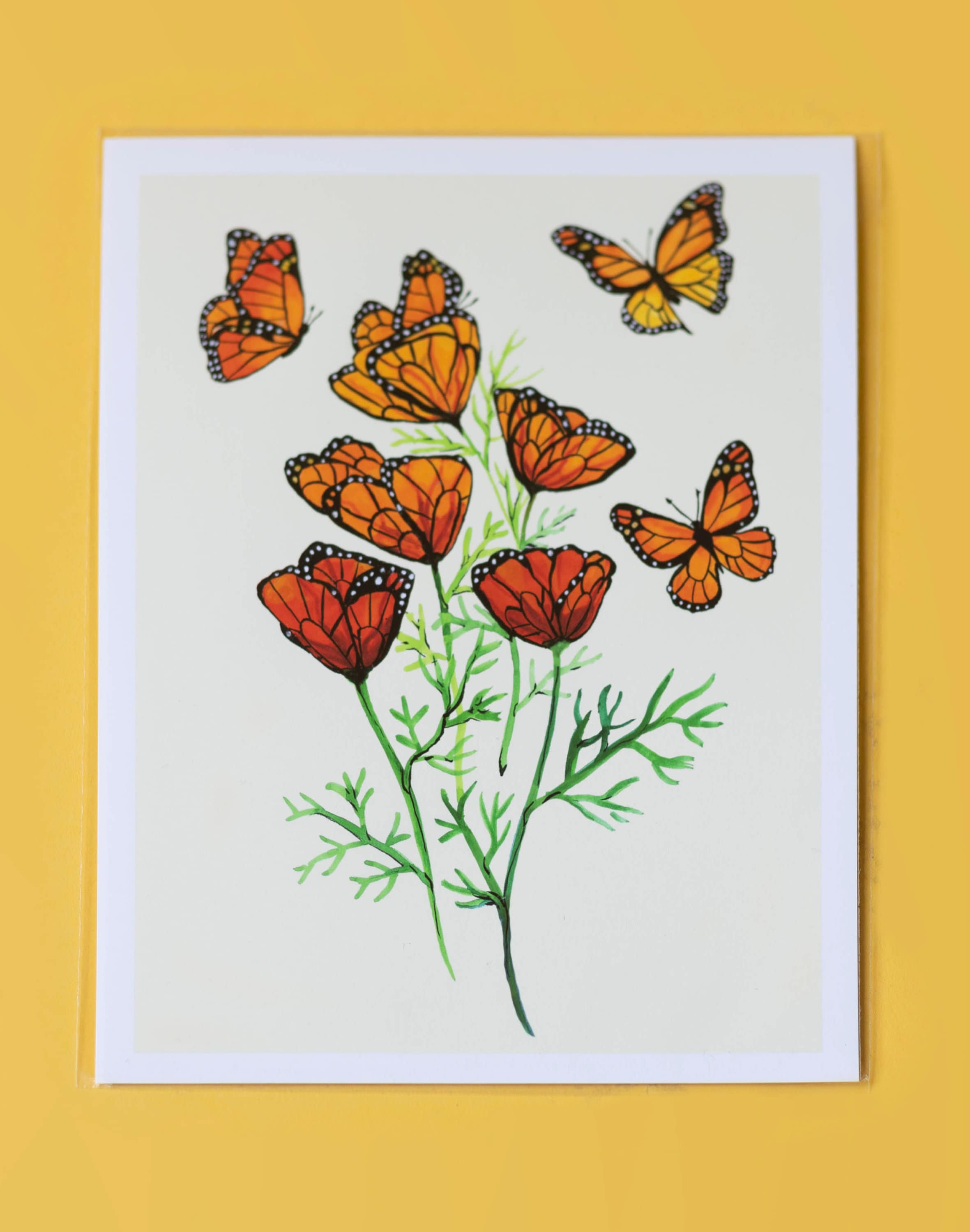 Poppy Monarch Butterfly - Etsy