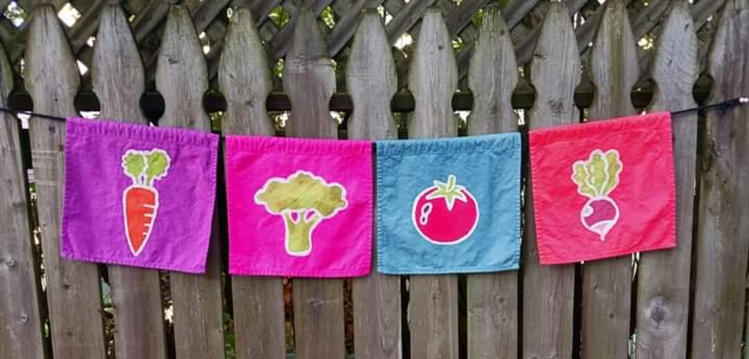 Batik Veggie Flags - Etsy