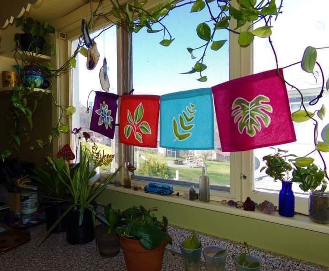 Batik Plant Flags - Etsy