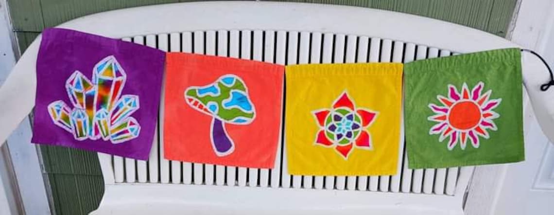 Batik Prayer Flags - Etsy