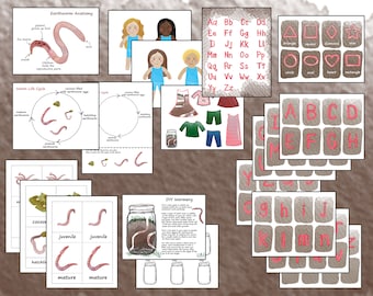 Earthworm Nature Unit Study for Kids Curriculum Ages 3-8 Fun Learning ...