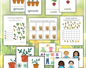 Preschool Garden Printable Bundle, Homeschool Garden Printable, Garden ...
