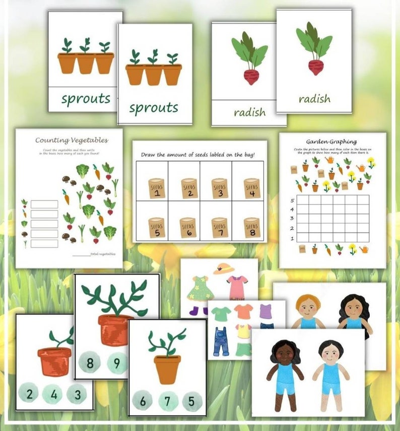 Gardening Unit Study Preschool Printable - Etsy