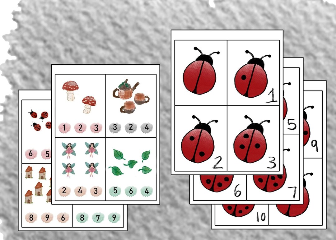 Magic Forest, Counting Cards and Number Flash Cards - Etsy