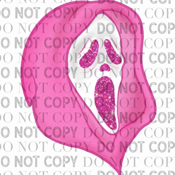 Pink Ghost Face Mask - Etsy