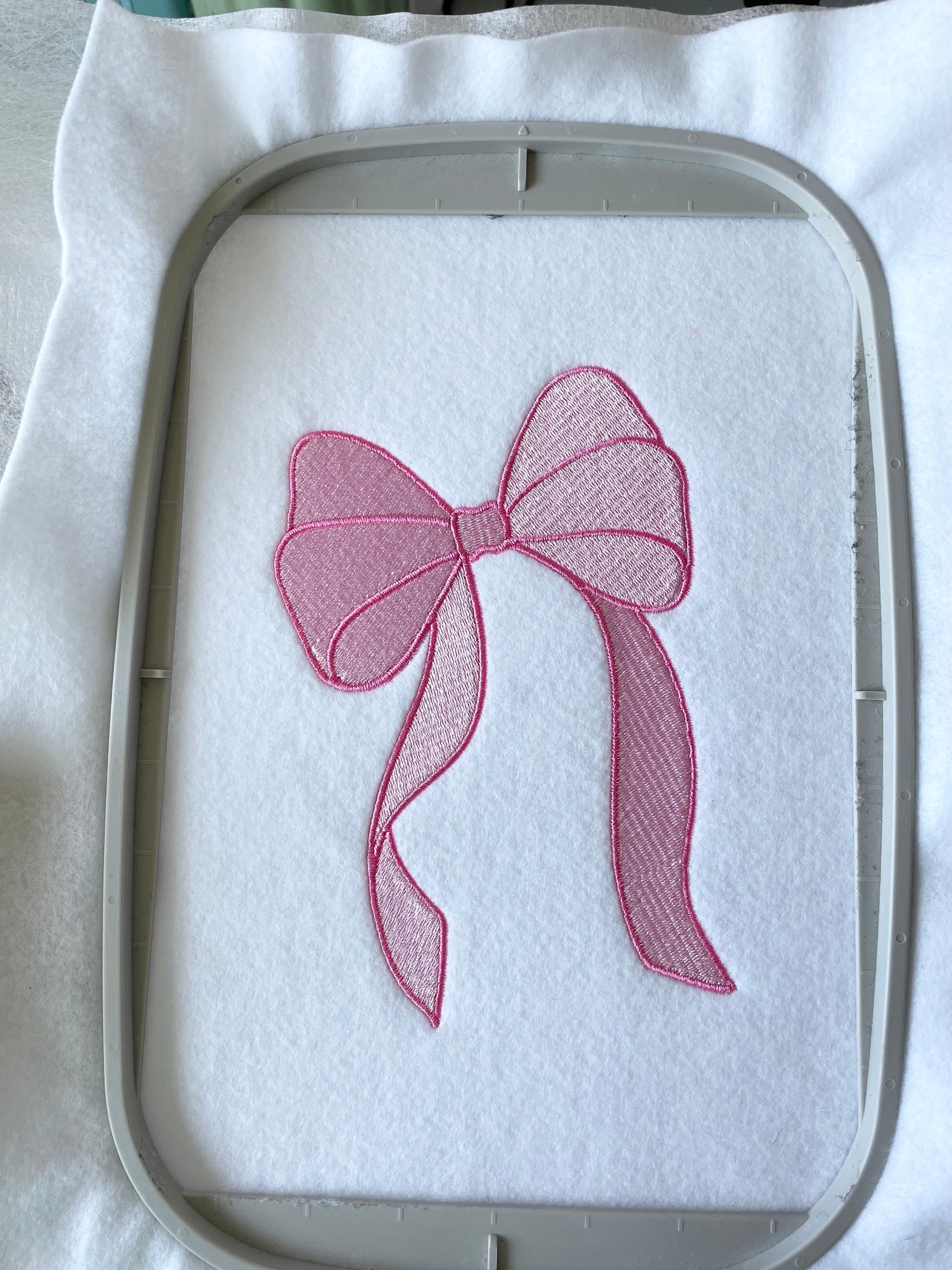 Bow Embroidery Design, Cute Embroidery Design, Bow Embroidery File ...