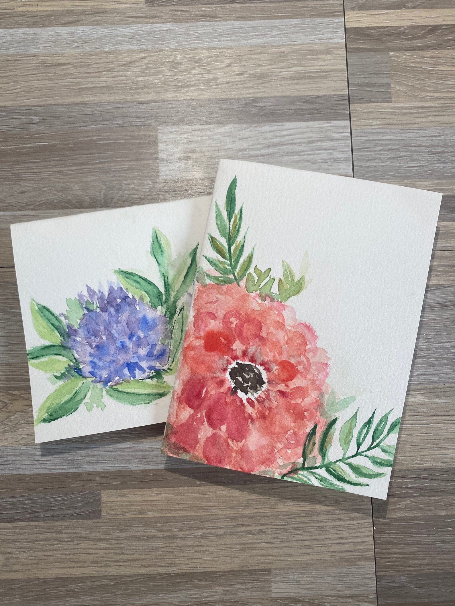 Cartes de fleurs peintes à la main aquarelle cartes vierges | Etsy Cartes de fleurs peintes à la main aquarelle cartes vierges | Etsy
