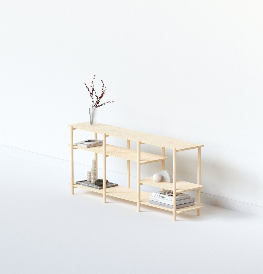 Low Shelving Unit Low Bookshelf 4 Colors Vinly Record Storage ...