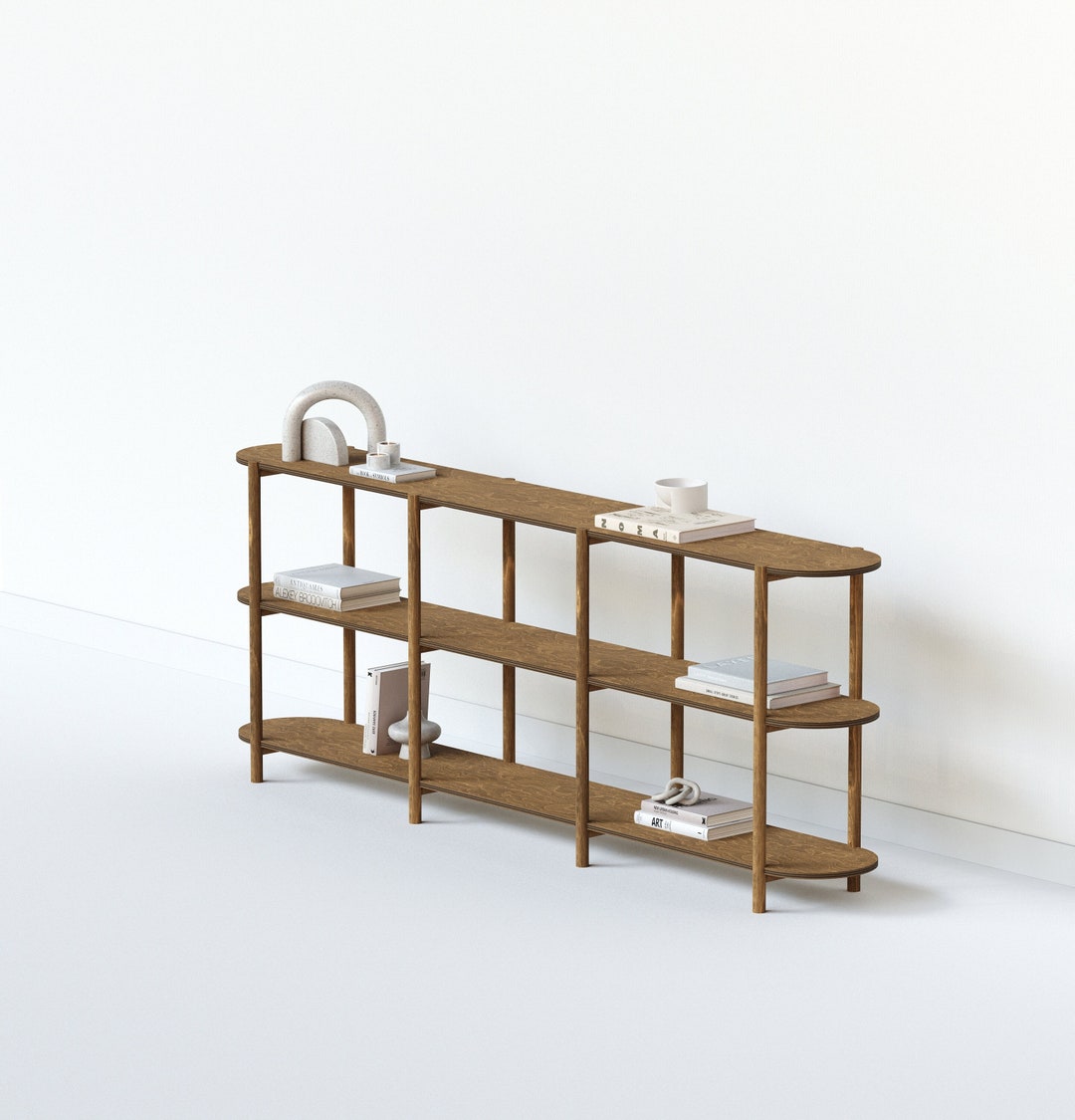 Wooden Shelving Unit 833 Shelf Low Bookshelf Vinyl - Etsy