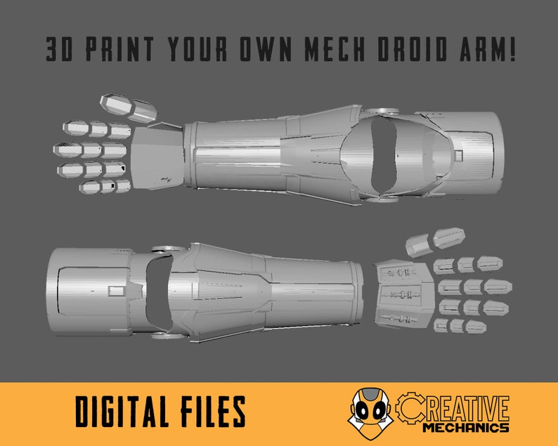 Mech Droid Arm 3D Print Files Star Wars Inspired Cosplay - Etsy