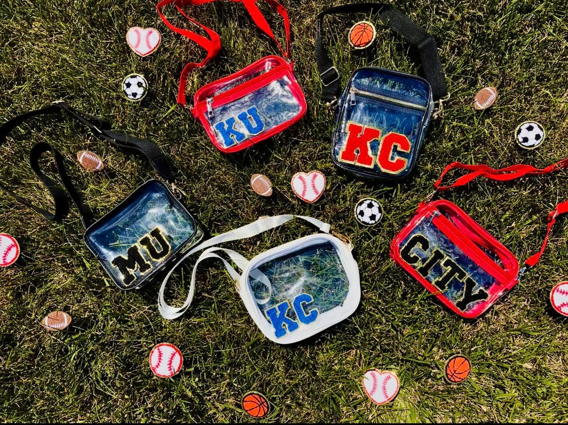 Stadium Bag, Customizable, KU Game Day Purse, Clear Crossbody, Custom ...