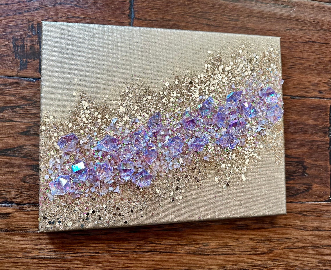 Champagne Gold Lilac Purple Glitter Decor Z Gallerie - Etsy