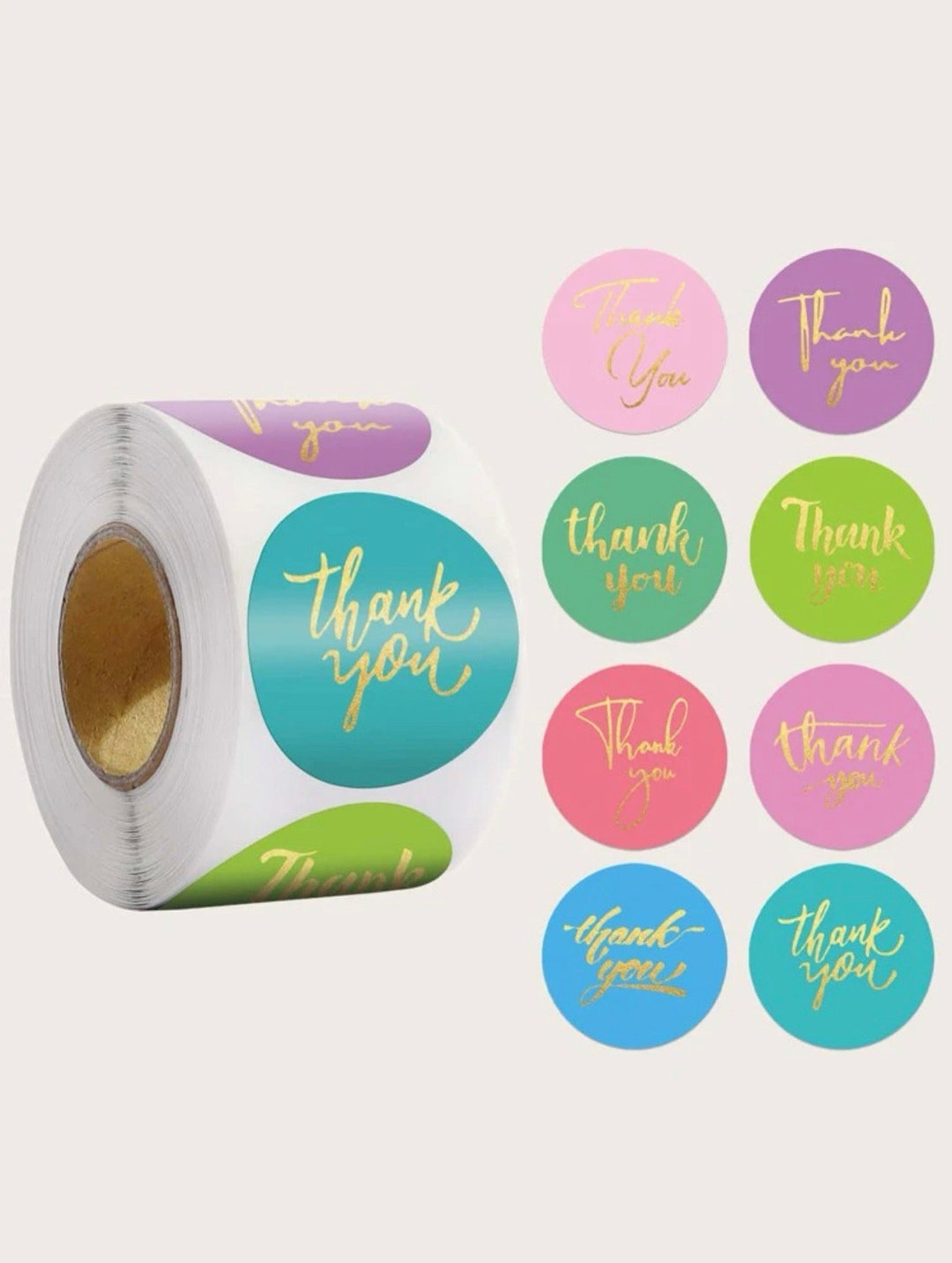 Thank You Stickers Variety - 1 Inch Stickers - Thank You Cards - Small ...