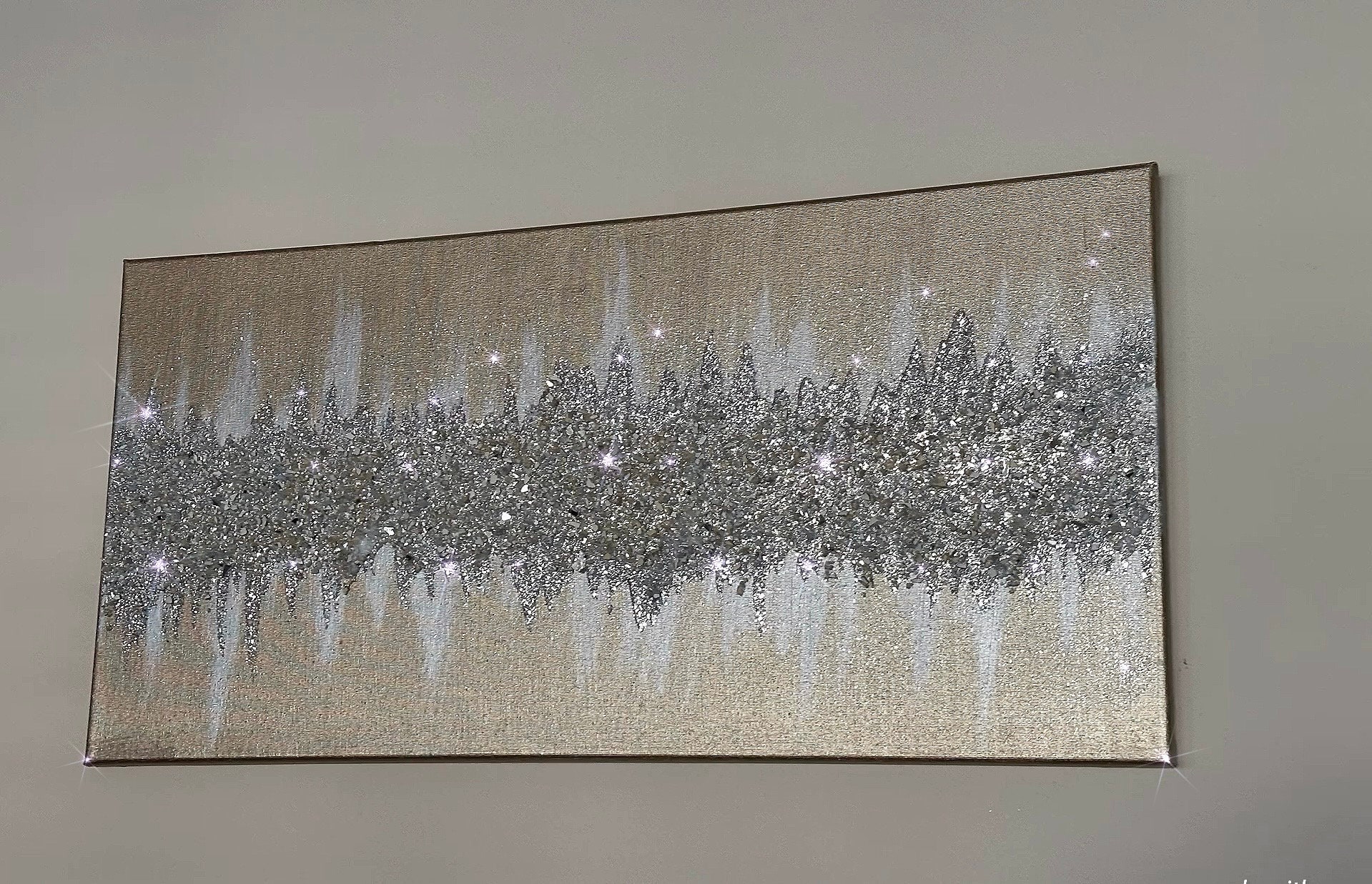 Champagne Glitter Decor, Z Gallerie Inspired, Gold and Silver Glitter ...